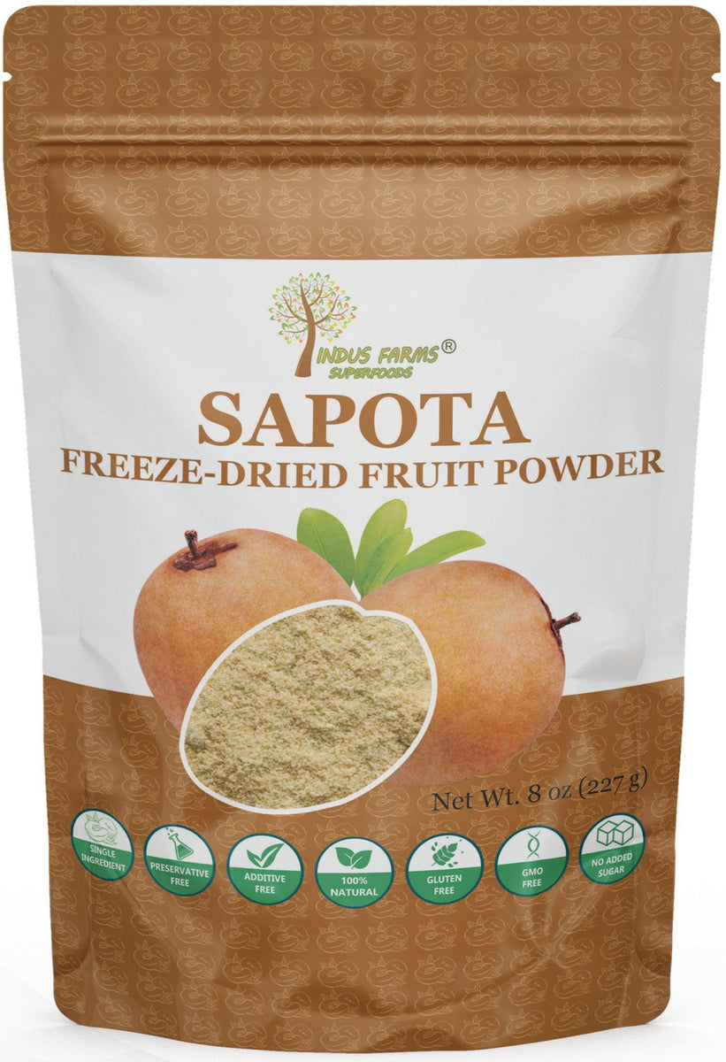 Indus Farms Superfoods Freeze Dried Sapota Fruit Powder, 100% Pure, Ad