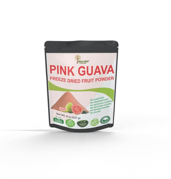 Indus Farms Superfoods Freeze Dried Pink Guava Fruit Powder, 100% Pure