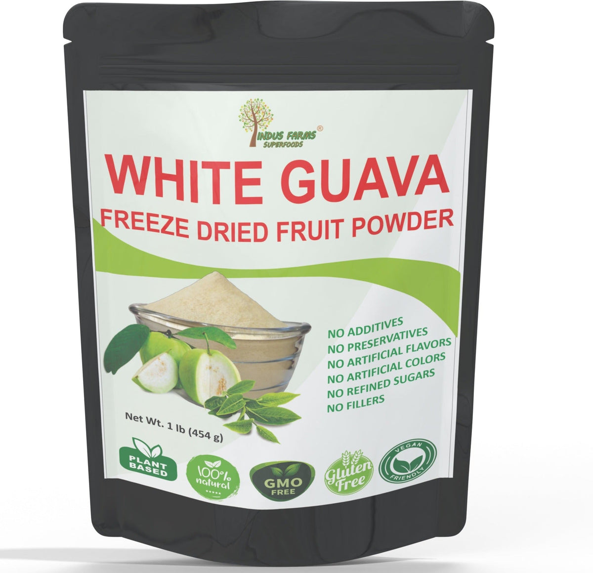 Indus Farms Superfoods Freeze Dried White Guava Fruit Powder, 100% Pur