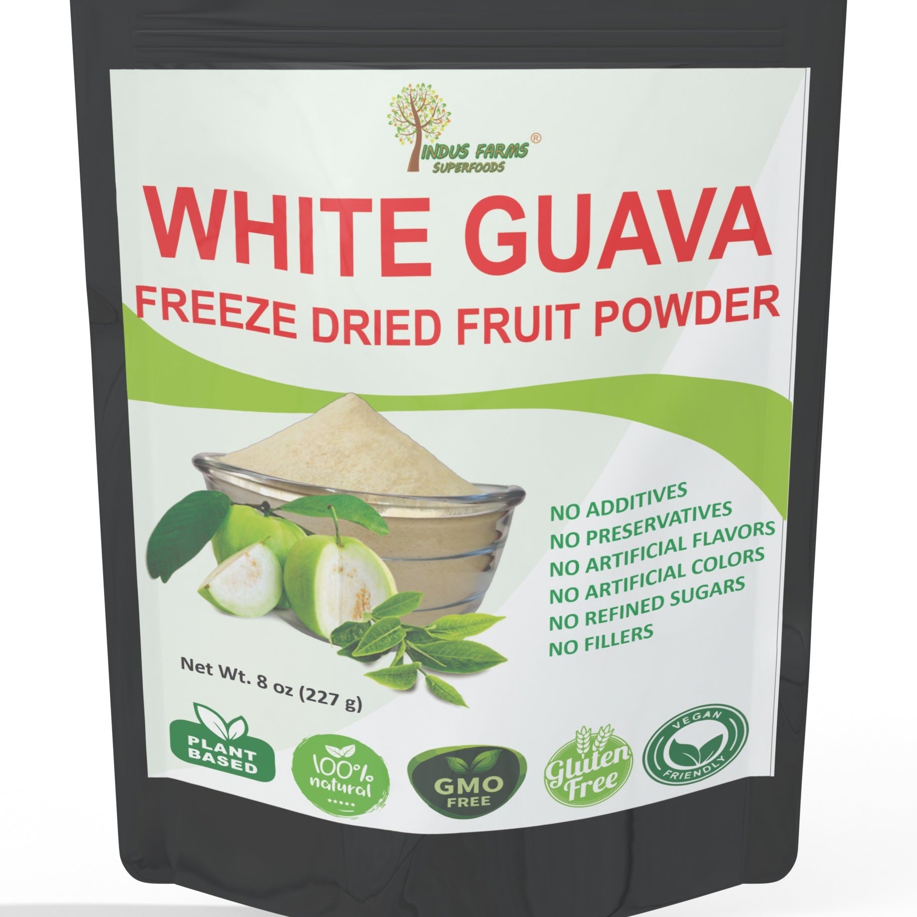 Indus Farms Superfoods Freeze Dried White Guava Fruit Powder, 100% Pur